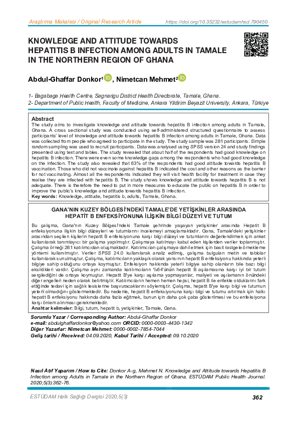 (PDF) Araştırma Makalesi / Original Research Article