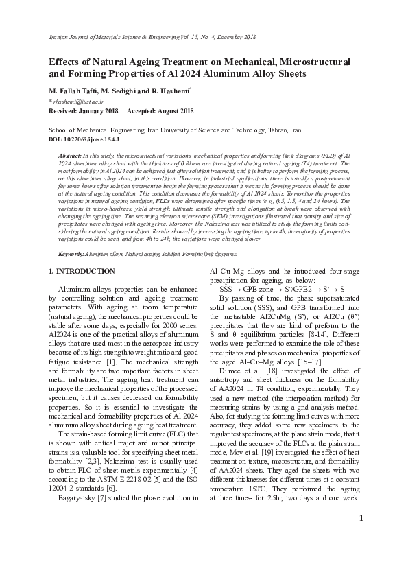 (PDF) Effects of Natural Aging Treatment on Mechanical, Microstructural and Forming Properties ...