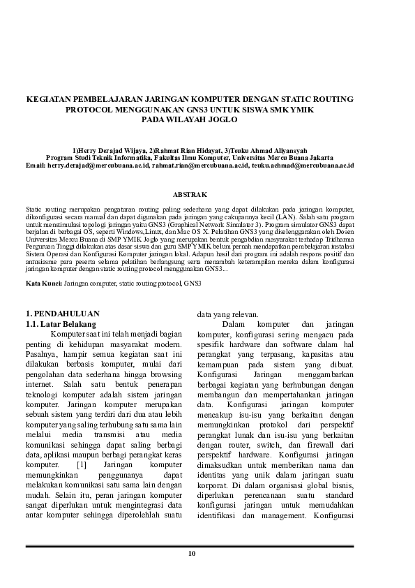 (PDF) Kegiatan Pembelajaran Jaringan Komputer Dengan Static Routing ...