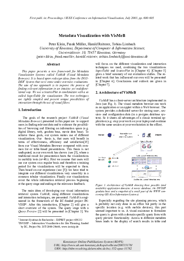 (PDF) Visualization Systems called VisMeB (Visual Metadata