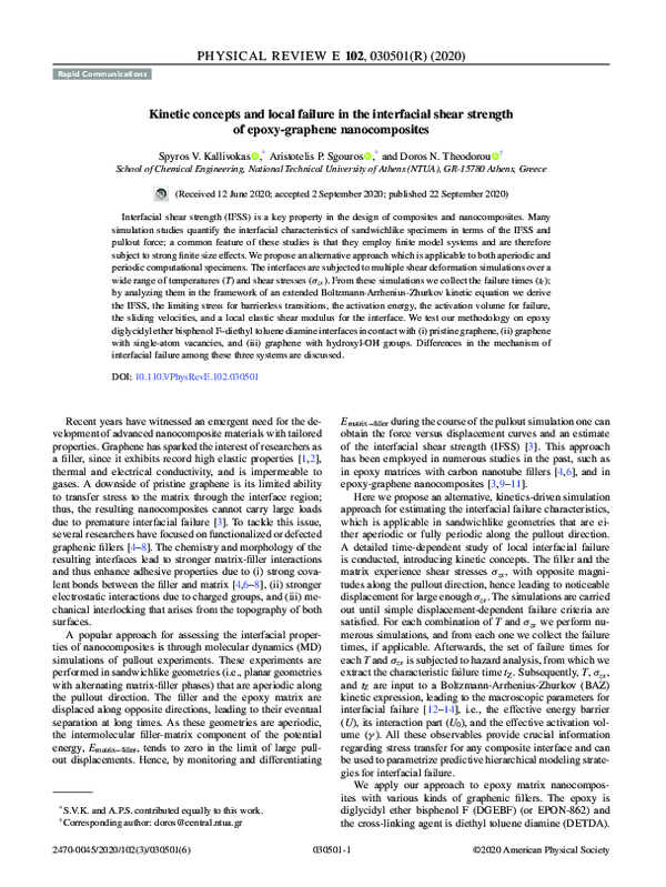 (PDF) Kinetic concepts and local failure in the interfacial shear ...