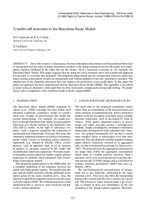 (PDF) A multi-cell extension to the Barcelona Basic Model