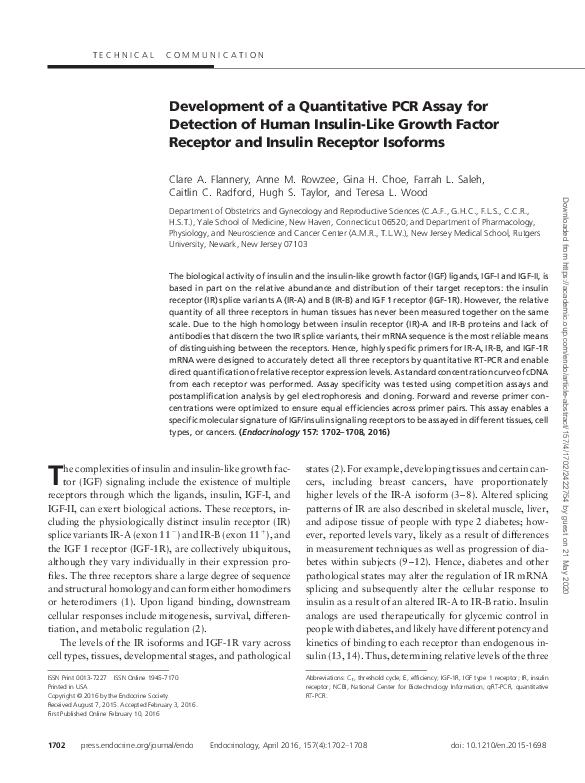 (PDF) Development of a Quantitative PCR Assay for Detection of Human ...
