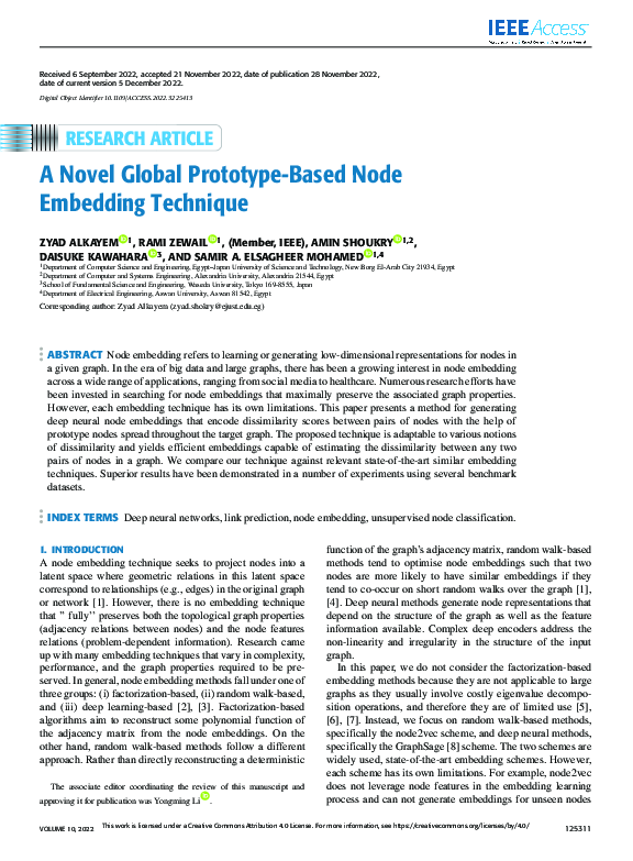 Pdf A Novel Global Prototype Based Node Embedding Technique