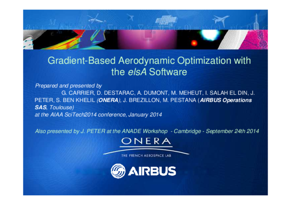 (PDF) Gradient-Based Aerodynamic Optimization with the elsA Software
