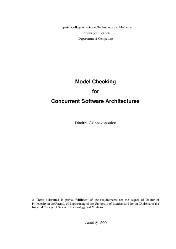 (PDF) Model Checking for Concurrent Architectures
