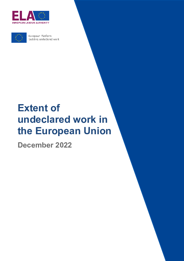 (PDF) Undeclared Work in the EU: 2019 Update