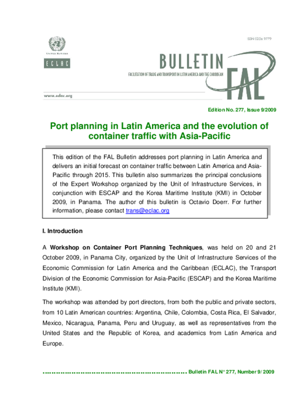 (PDF) Port planning in Latin America and the evolution of container ...