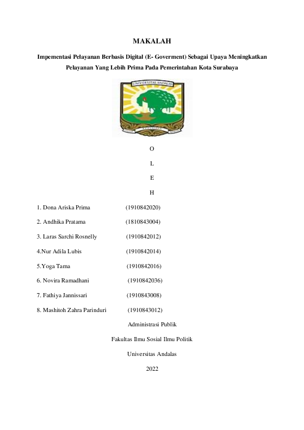 (PDF) Implementasi Pelayanan Berbasis Digital (E-government) Sebagai Upaya Meningkatkan ...
