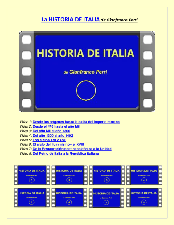 (PDF) La Historia de Italia en español