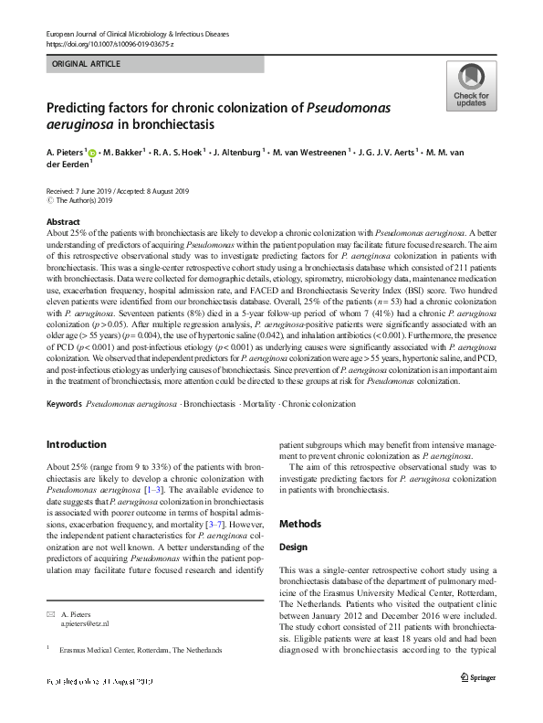 (PDF) Predicting factors for chronic colonization of Pseudomonas ...