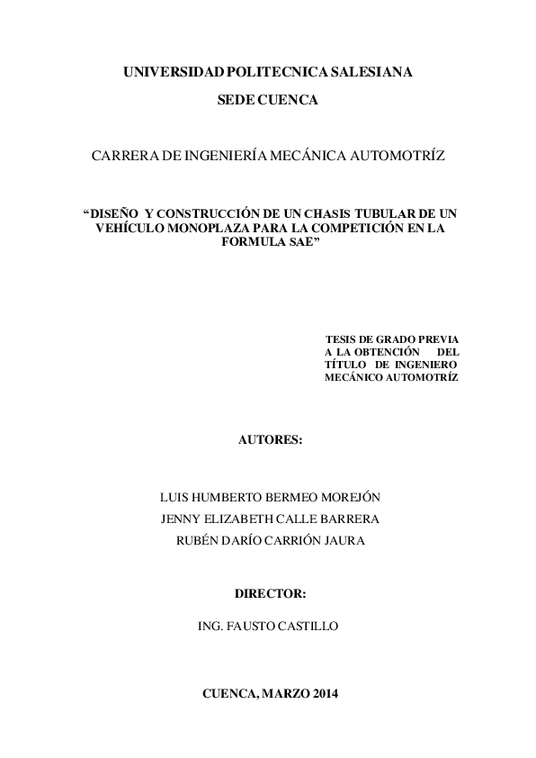 (PDF) Diseño y construcción de un chasis tubular de un vehículo ...