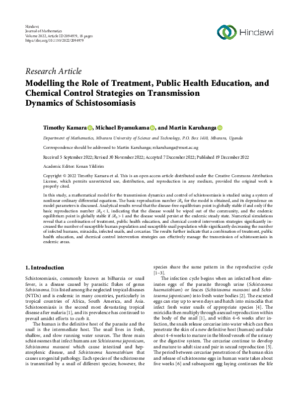 (PDF) Modelling the Role of Treatment, Public Health Education, and Chemical Control Strategies ...