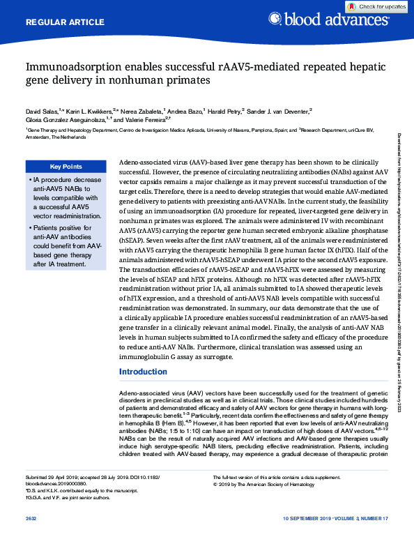 (PDF) Immunoadsorption enables successful rAAV5-mediated repeated ...