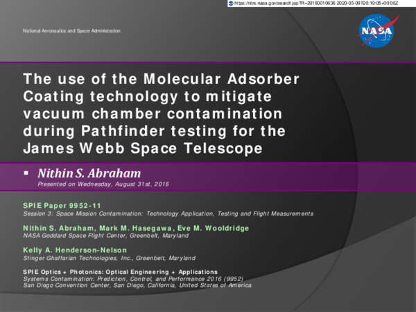(PDF) The use of the Molecular Adsorber Coating technology to mitigate ...
