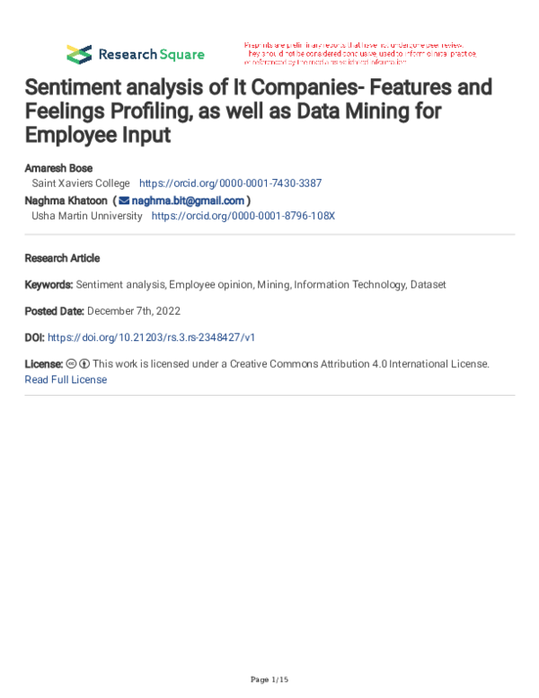 (PDF) Sentiment analysis of It Companies- Features and Feelings ... (PDF) Sentiment analysis of It Companies- Features and Feelings ...
