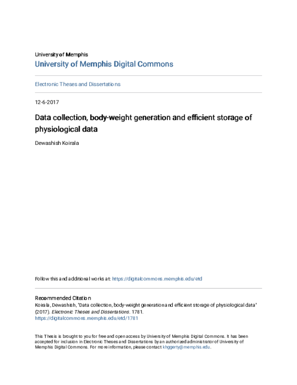 (PDF) Data collection, body-weight generation and efficient storage of ...