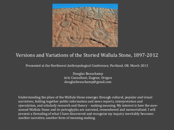 (PDF) Wallula Stone: Versions and Variations of a Storied Columbia ...