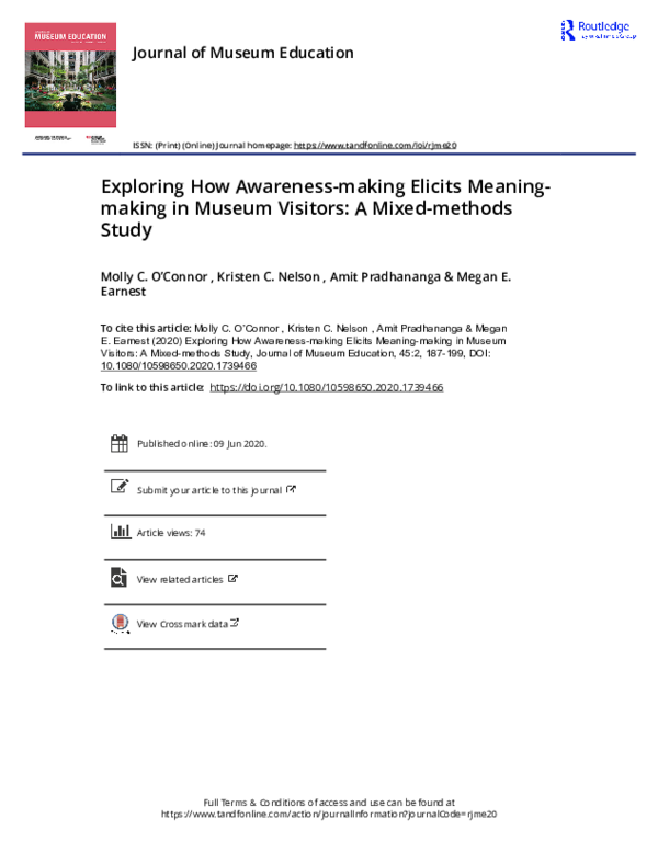 (PDF) Exploring How Awareness-making Elicits Meaning-making in Museum ...