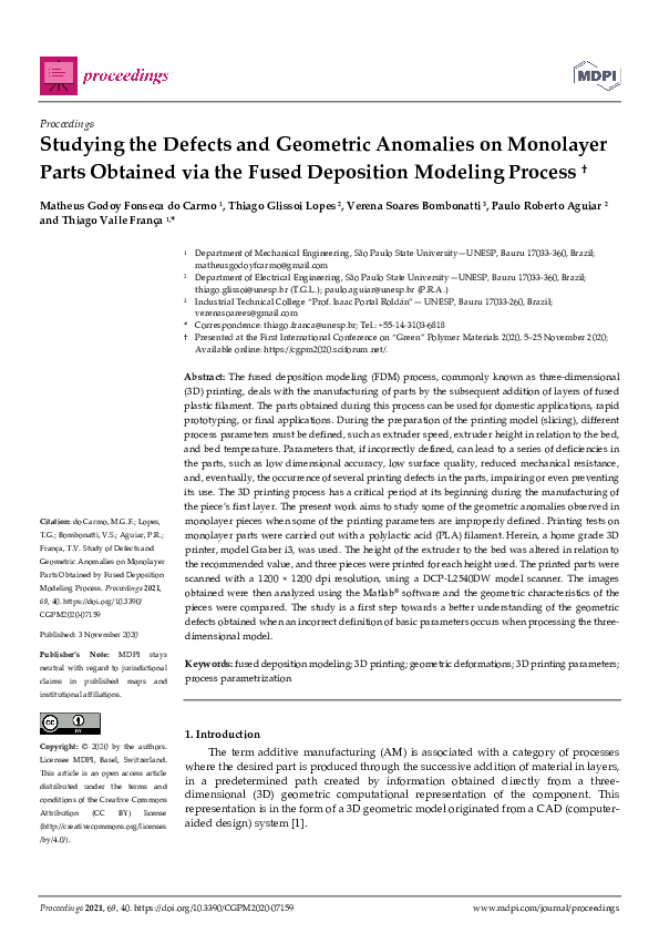 (PDF) Studying the Defects and Geometric Anomalies on Monolayer Parts Obtained via the Fused ...