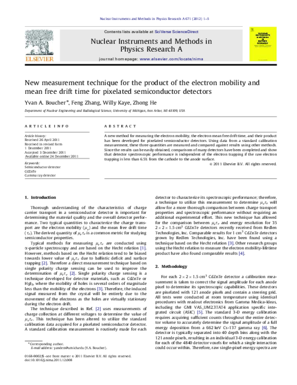 (PDF) New measurement technique for the product of the electron ...
