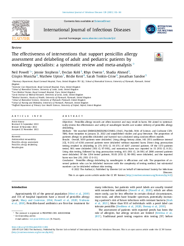 (PDF) The effectiveness of interventions that support penicillin ...