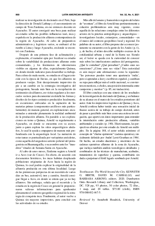 (PDF) Review: Teotihuacan: The World beyond the City. KENNETH G. HIRTH ...