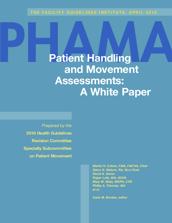 (PDF) PHAMA Patient Handling and Movement Assessments: A White Paper