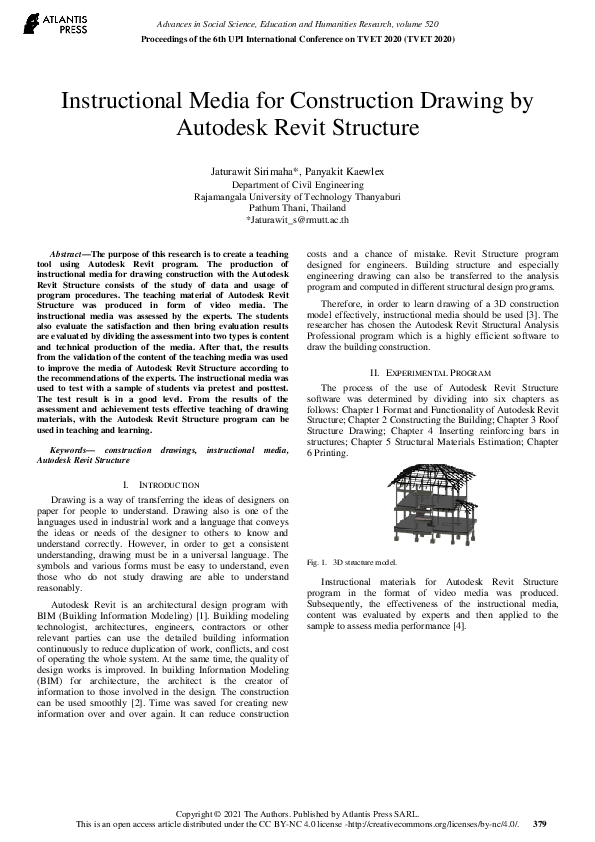 (PDF) Instructional Media for Construction Drawing by Autodesk Revit ...