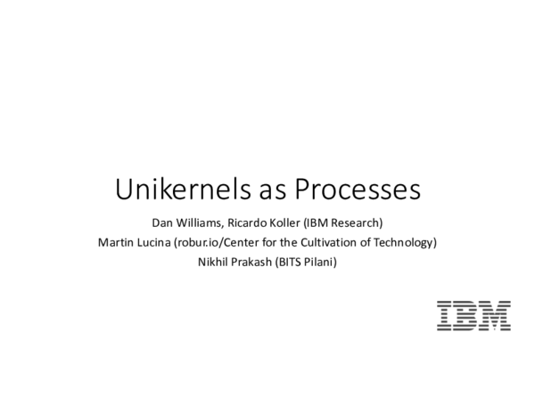 (PDF) Unikernels as Processes