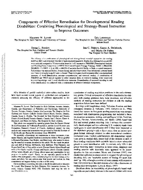 (PDF) Components of effective remediation for developmental reading ...