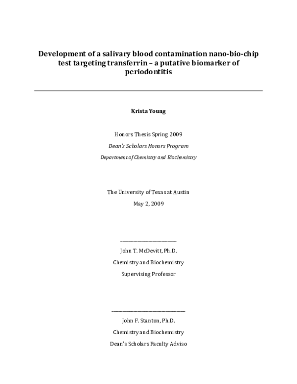 (PDF) Development of a salivary blood contamination nano-bio-chip test ...