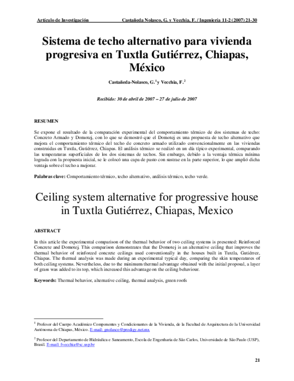 (PDF) Sistema de techo alternativo para vivienda progresiva en Tuxtla ...