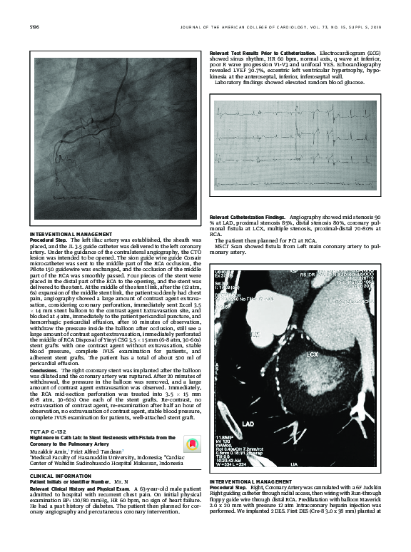 (PDF) TCTAP C-132 Nightmare in Cath Lab: In Stent Restenosis with ...