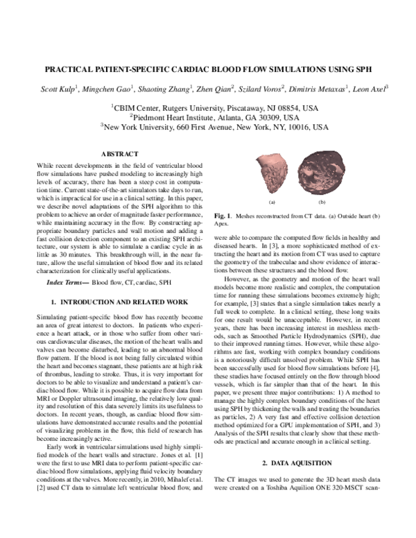 (PDF) Practical patient-specific cardiac blood flow simulations using ...
