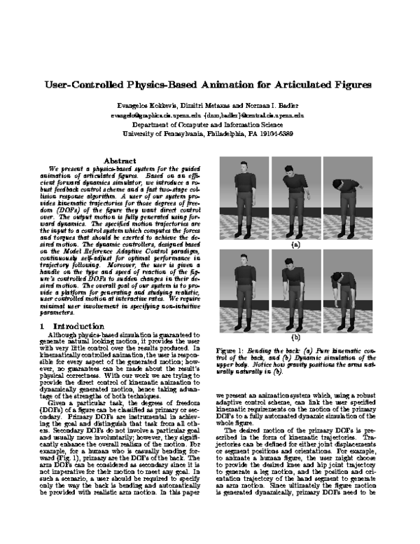 (PDF) User-controlled physics-based animation for articulated figures