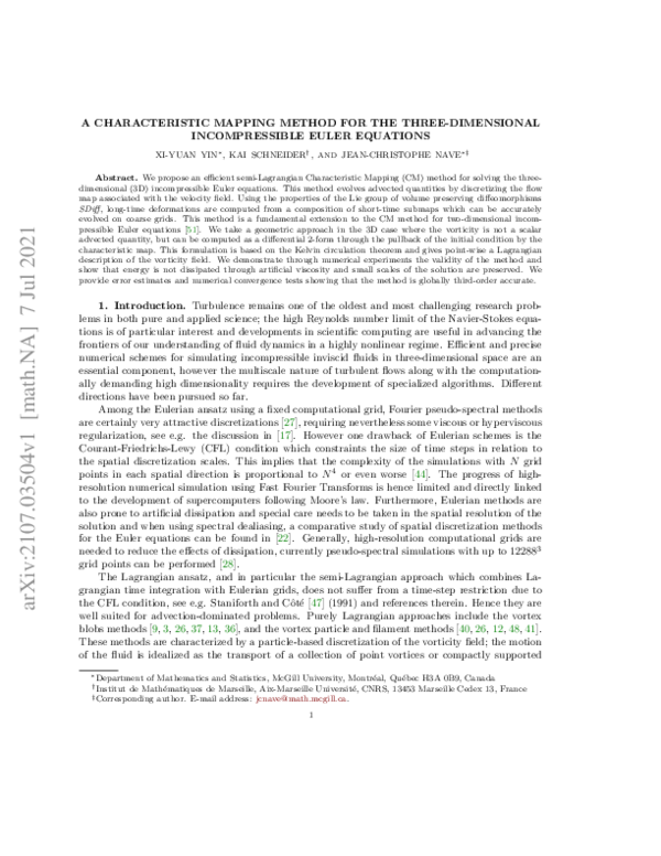 (PDF) A Characteristic Mapping method for the two-dimensional ...