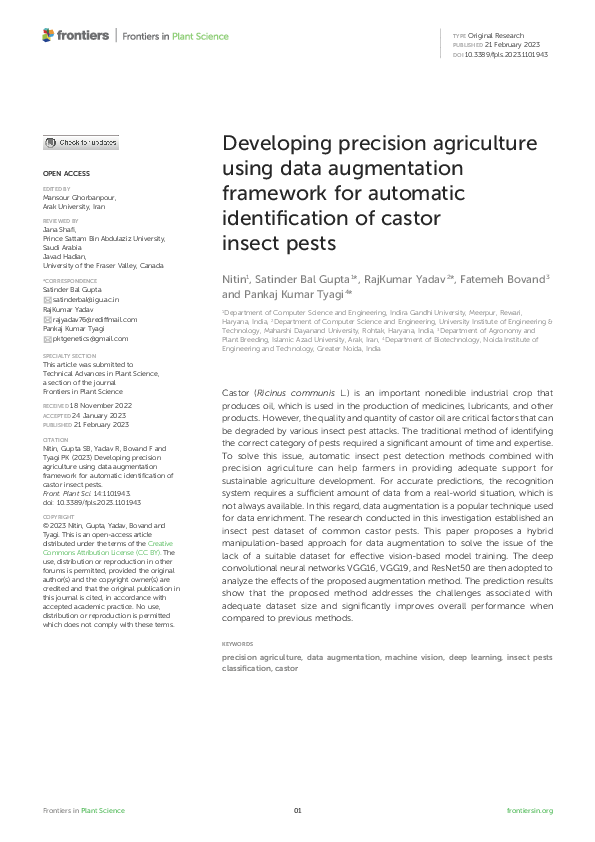 (PDF) Developing precision agriculture using data augmentation framework for automatic ...