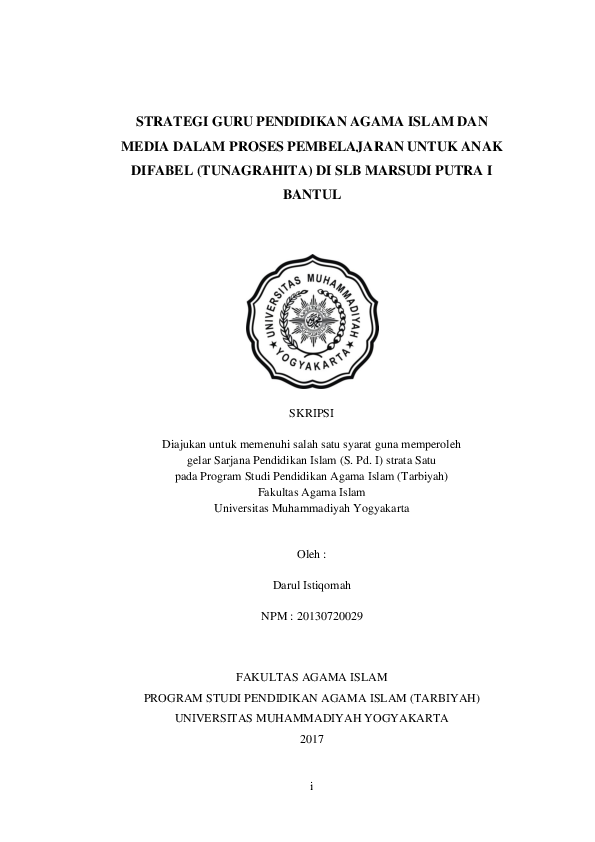 (PDF) Strategi Guru Pendidikan Agama Islam Dan Media Dalam Proses Pembelajaran Untuk Anak ...