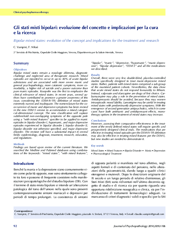 (PDF) Bipolar mixed states: evolution of the concept and implications ...