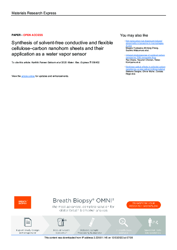 (PDF) Synthesis of solvent-free conductive and flexible cellulose ...