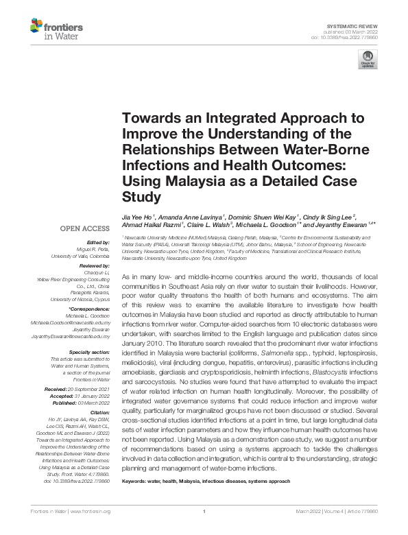 (PDF) Towards an Integrated Approach to Improve the Understanding of the Relationships Between ...