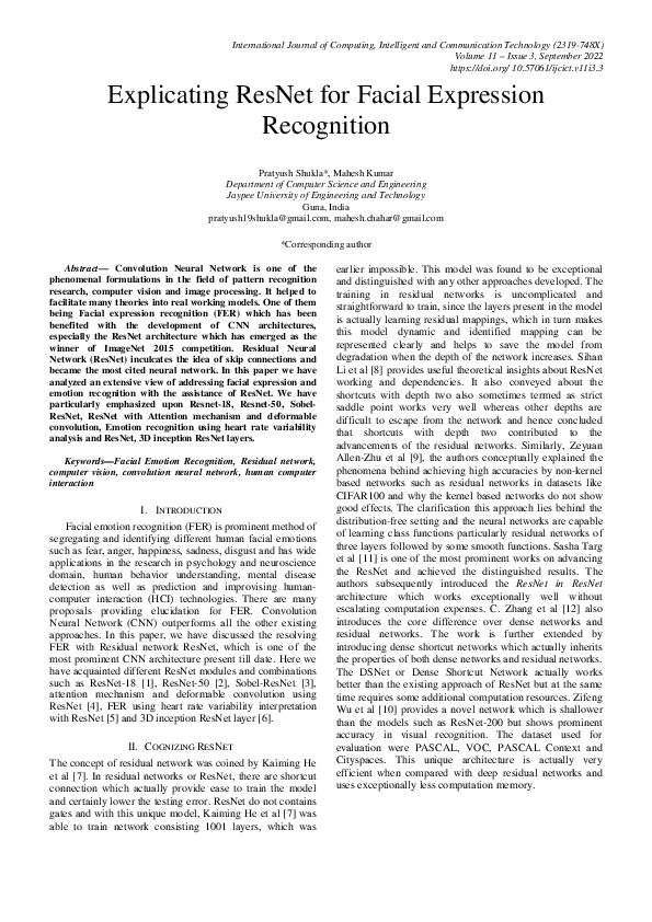 (PDF) Explicating ResNet for Facial Expression Recognition