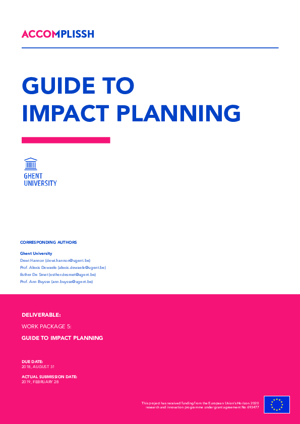 (PDF) Guide to impact planning