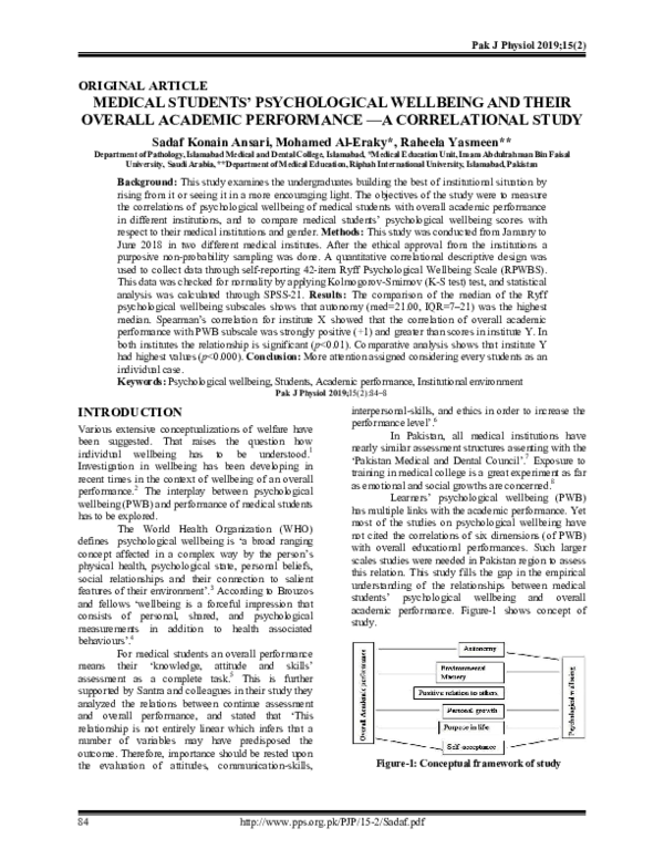 (PDF) Medical students’ psychological wellbeing and their overall ...
