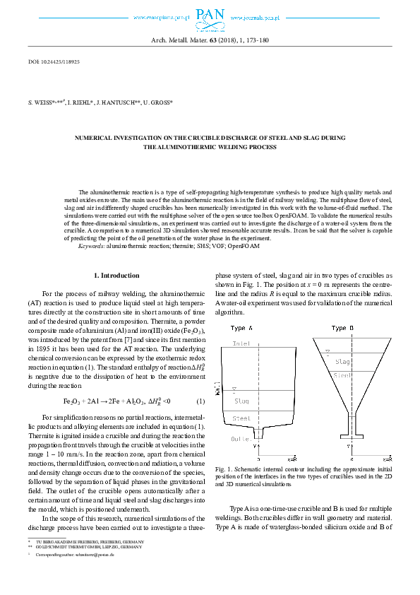 (PDF) Numerical Investigation on the Crucible Discharge of Steel and ...