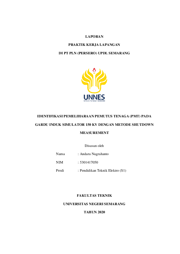(PDF) Identifikasi Pemeliharaan Pemutus Tenaga (PMT) pada Gardu Induk ...