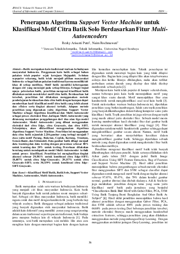 (PDF) Penerapan Algoritma Support Vector Machine untuk Klasifikasi Motif Citra Batik Solo ...