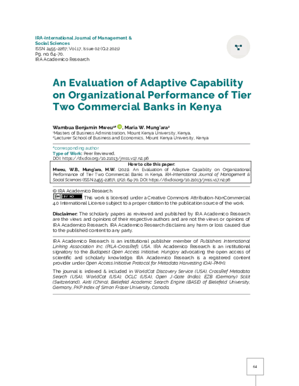 (PDF) An Evaluation of Adaptive Capability on Organizational ...