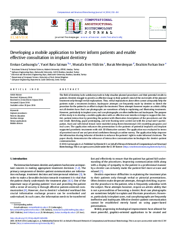 (PDF) Developing a mobile application to better inform patients and ...